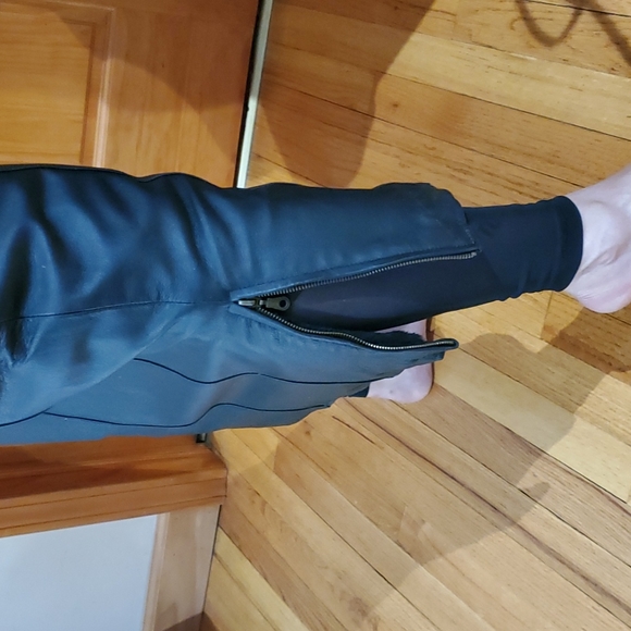 Fitz Wright | Jackets & Coats | Leather Coat Full Length Faux Fur Lined ...